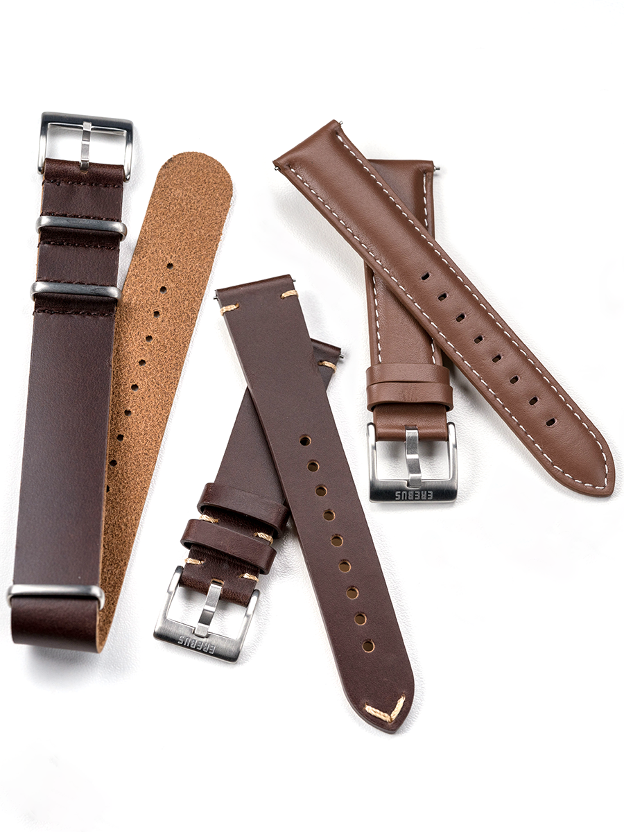 Brown Leather Strap Pack – EREBUS WATCH