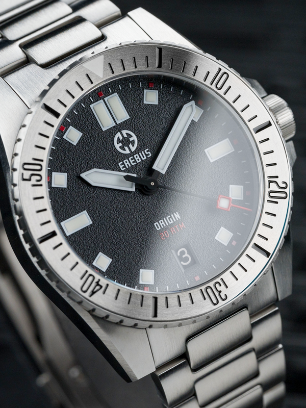 ORIGIN 38 Black Stainless – EREBUS WATCH