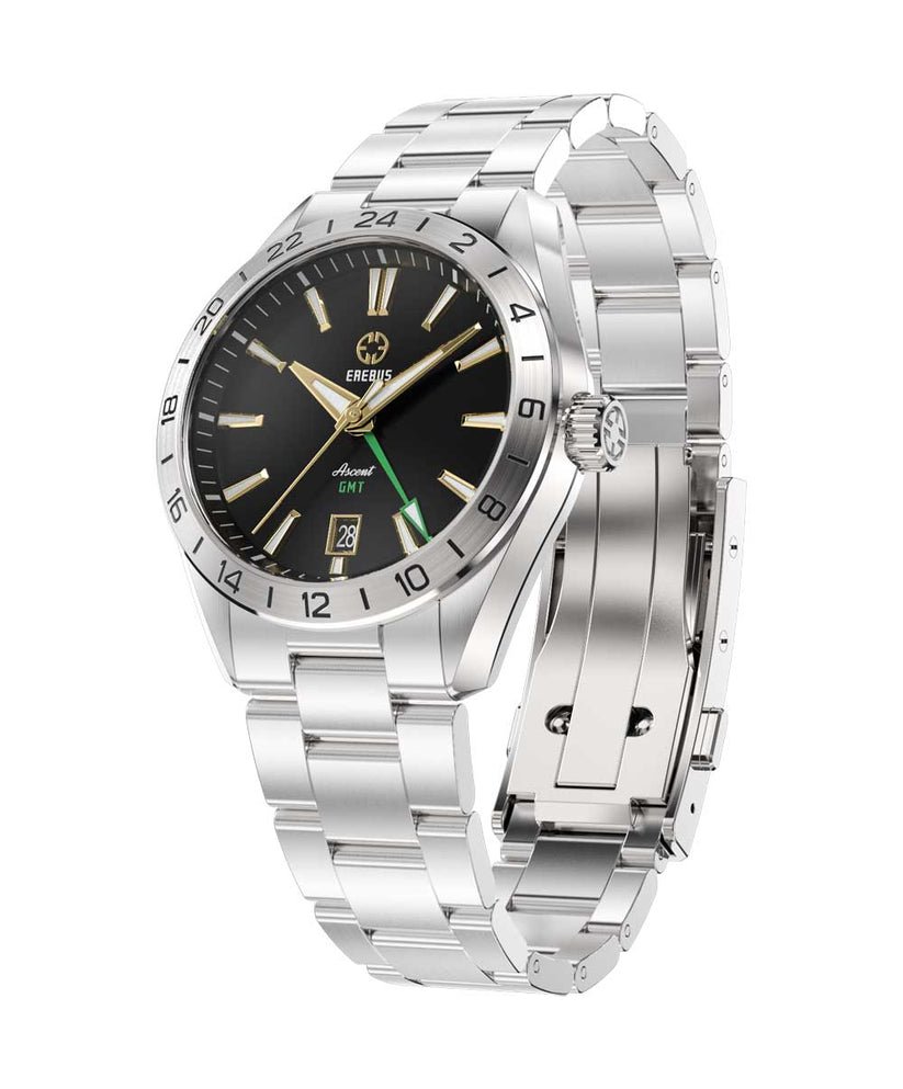 ASCENT 40 GMT Black Gilt – EREBUS WATCH