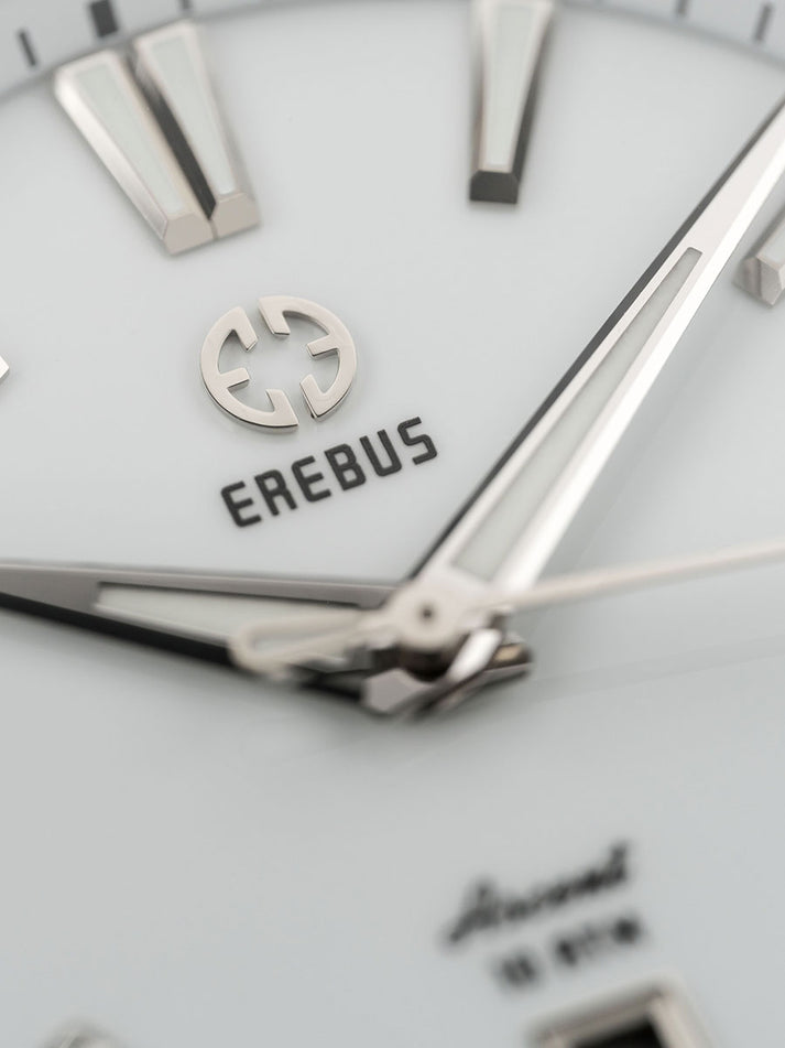ASCENT 41 White Enamel – EREBUS WATCH