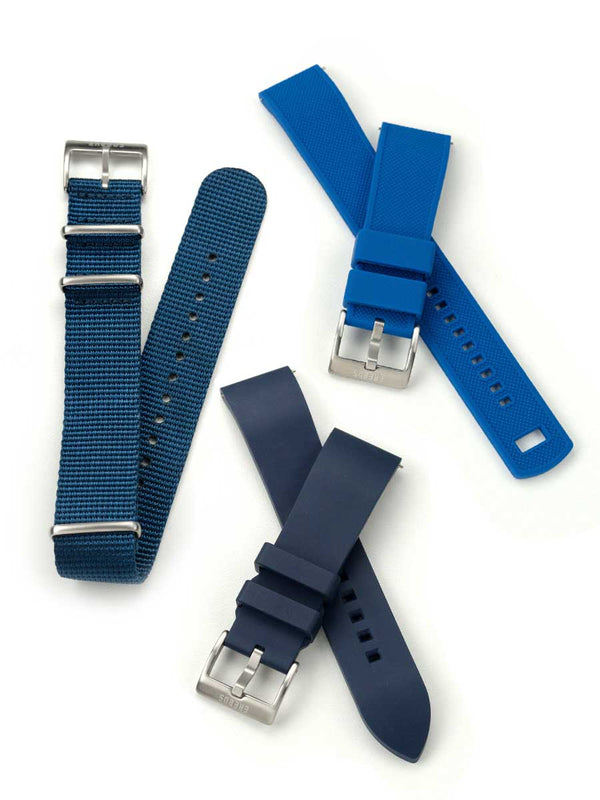 22mm Blue Sports Strap Pack for Titan – EREBUS WATCH